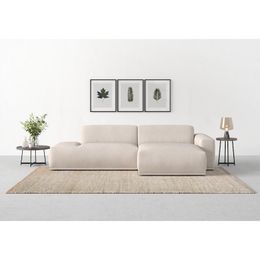 Trendmanufaktur Ecksofa &raquo;Braga, mit hochwertigem Kaltschaum, L-Form, Japandi-Design&laquo; modernes Sofa, Couch mit hohem Sitzkomfort, 275/72/160 cm (B/H/T)