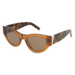 SAINT LAURENT SL M94 | Damen-Sonnenbrille | Fassung: Vollrand, Cat Eye, Acetat, Braun | Glasfarbe: Braun