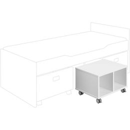 Paidi Schieberegal &raquo;Rollregal&laquo; 2 F&auml;cher, Staurauml&ouml;sung auf Rollen, vielseitig einsetzbar wei&szlig; ABS-Kunststoff, Holzwerkstoff B/H/T: 65cm x 40,4cm x 