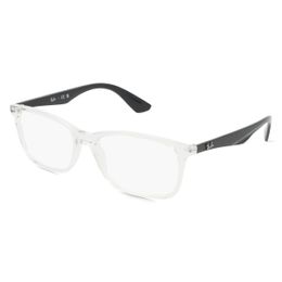 Ray-Ban RX7047 Brille Herren | Fassung: Vollrand, Quadratisch, Wei&szlig; Transparent