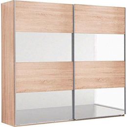 wimex Schwebet&uuml;renschrank &raquo;Easy&laquo; mit Teilspiegel braun B/H/T: 270cm x 210cm x 65cm, T&uuml;ren: 2 Stk.