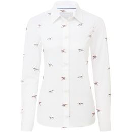 Sch&ouml;ffel Country Bluse Norfolk Painted Mallard/Wei&szlig; mit Entenmotiv (Gr&ouml;&szlig;e: 8)