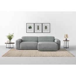 Trendmanufaktur Ecksofa &raquo;Braga, mit hochwertigem Kaltschaum, L-Form, Japandi-Design&laquo; modernes Sofa, Couch mit hohem Sitzkomfort, 255/72/160 cm (B/H/T)