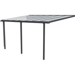 Beckmann Terrassendach &raquo;TREND Gr. 4&laquo; grau Aluminium, Kunststoff B/H/T: 435cm x 249cm x 300cm, einbrennlackiert
