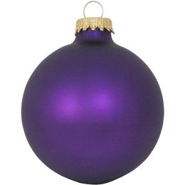 Weihnachtsbaumkugel &raquo;CBK83309, Weihnachtsdeko, Christbaumschmuck, Christbaumkugeln Glas&laquo; lila Glas 7cm