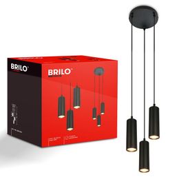 Briloner Leuchten LED Pendelleuchte &raquo;IDA&laquo; GU10 &Oslash;21,5 cm, Esszimmer, Esstisch, Wohnzimmer schwarz Einheitsgr&ouml;&szlig;e