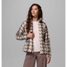 Columbia Damen Fleecejacke &raquo;Benton Springs Printed Full Zip&laquo; mit Rei&szlig;verschluss, wasserabweisend, windabweisend, atmungsaktiv braun L (42/44)