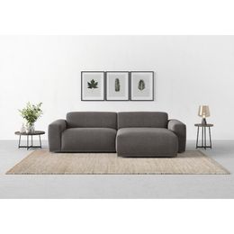 Trendmanufaktur Ecksofa &raquo;Braga, mit hochwertigem Kaltschaum, L-Form, Japandi-Design&laquo; modernes Sofa, Couch mit hohem Sitzkomfort, 255/72/160 cm (B/H/T)