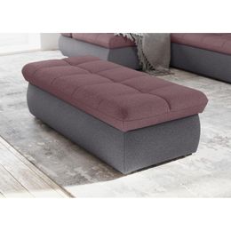 DOMO collection Polsterhocker &raquo;MORIC 136x64 cm, praktisch und komfortabel&laquo; inklusive Stauraum bunt B/H/T: 136cm x 43cm x 64cm, Webstoff fein