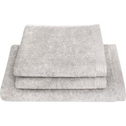 Dyckhoff Handtuch Set &raquo;Deep Harmony Element&laquo; Set 3 Stk. Frottier 15% Hanf; 3er Set: 2 Handt&uuml;cher (50x100cm), 1 Duschtuch (70x140cm); silber Frottier, 