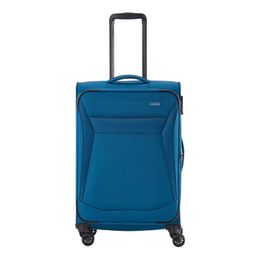 Travelite Damen Travelite Weichgep&auml;ck-Trolley &raquo;CHIOS Reisekoffer&laquo; 60 l 4 Rollen TSA-Schloss &ndash; flexibles Reisegep&auml;ck blau B/H/T: 42cm x 67cm x 27cm 60 
