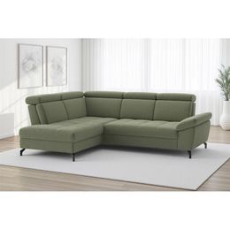 Sit & More sit&more Ecksofa &raquo;Vanity; L-Form, B. 254 cm&laquo; Inkl.Sitz-,Kopf-und Armteilverstellung 95% Polyester 5% Polyamid B/H/T: 254cm x 84cm x 197cm, Flachgewebe