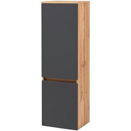Welltime Midischrank &raquo;Kaunas&laquo; 40 cm breit, Soft-Close-Funktion grau Holzwerkstoff Wotaneiche, B/H/T: 40cm x 130cm x 35cm, T&uuml;ren: 2 Stk.