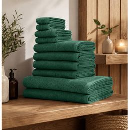 OTTO home Handtuch Set &raquo;Inga, Duscht&uuml;cher, Handt&uuml;cher, G&auml;stet&uuml;cher, Seift&uuml;cher&laquo; 10 Walkfrottier Handt&uuml;cher mit feiner Bord&uuml;re, 100% Baumwolle, 