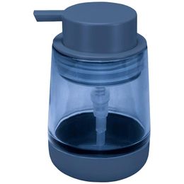 Kleine Wolke Seifenspender &raquo;Belly&laquo; blau Glas B/H/T: 8,4cm x 12,6cm x 8,4cm