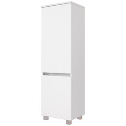Welltime Midischrank &raquo;Kaunas&laquo; 40 cm breit, Soft-Close-Funktion wei&szlig; Holzwerkstoff Wei&szlig;, B/H/T: 40cm x 130cm x 35cm, T&uuml;ren: 2 Stk.