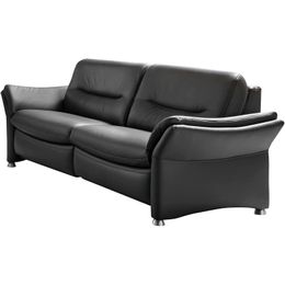 Hukla 2,5-Sitzer &raquo;HU-SF15058 Ledersofa, Breite 194 cm&laquo; aus Leder, optional Kopfst&uuml;tze u. WallAway-Funktion schwarz B/H/T: 194cm x 91cm x 92cm, Leder, 