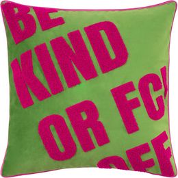Pad Dekokissen &raquo;LETTERS, Kissenh&uuml;lle, Made in Europa&laquo; mit Schriftzug, verschiedene Gr&ouml;&szlig;en, voller Energie und Individualit&auml;t gr&uuml;n Polyester B/L: 45cm 