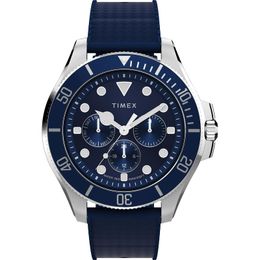 Timex Herren Quarzuhr &raquo;Harborside Coast Multifunction&laquo; Armbanduhr, Herrenuhr, analog, Wochentag, Tag, Beleuchtung blau Einheitsgr&ouml;&szlig;e