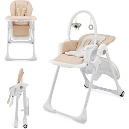 Kinderkraft Hochstuhl &raquo;TUMMIE&laquo; () mit Liegefunktion beige B/H/T: 55,5cm x 101cm x 84,5cm