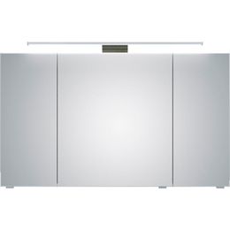 Spiegelschrank &raquo;6005 Sprint Badschrank, 3 Spiegelt&uuml;ren, 6 Einlegeb&ouml;den, 120 cm breit&laquo; inkl. LED-Beleuchtung, T&uuml;rd&auml;mpfer, Schalter-/