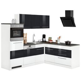 KOCHSTATION Winkelk&uuml;che &raquo;KS-Trient&laquo; Stellbreite 230x190 cm, wahlweise mit E-Ger&auml;ten, mit Arbeitsplatte wei&szlig; B/H/T: 230cm x 60cm,mit E-Ger&auml;ten