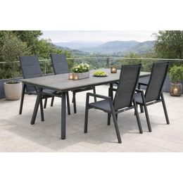 Destiny Garten-Essgruppe &raquo;COSTA HL SAN MARINO&laquo; Set, 5 tlg. Aluminium, Textilene, Polywood grau Aluminium, Kunststoff, PVC Einheitsgr&ouml;&szlig;e