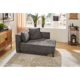 Jockenh&ouml;fer Recamiere &raquo;Rex mit Topper, Liegefl&auml;che: 88 x 200cm&laquo; mit Schlaffunktion, Bettkasten & Zierkissen, Federkern grau Korpus: 100% Polyester;Kissen: 100% 