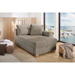Jockenh&ouml;fer Recamiere &raquo;Romeo, Breite: 164cm, Liegefl&auml;che: 90x210 cm&laquo; inklusive Bettfunktion und Bettkasten, Federkernpolsterung Korpus: 100% Polyester;Kissen: 100