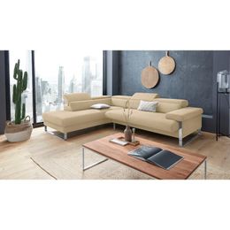 W.Schillig Ecksofa &raquo;finn, toller Sitzkomfort, L-Form, hochwertige Verarbeitungsdetails&laquo; German Design Award 2016, Fu&szlig;gestell Chrom gl&auml;nzend, Breite 