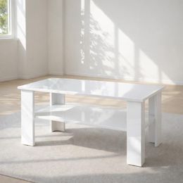 OTTO home Couchtisch &raquo;CT 2 Wohnzimmertisch, Sofatisch, Beistelltisch, Kaffeetisch&laquo; Mit Ablage, quadratisch/rechteckig, wei&szlig; Hochglanz oder Artisan-