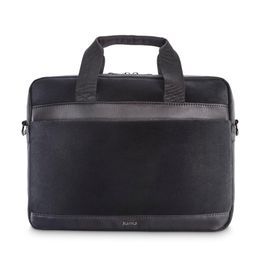 Hama Laptoptasche &raquo;Laptoptasche 34-36 cm (13.3"-14.1"), Tabletfach bis 28 cm (11"), samt&laquo; schwarz Polyester Gepolsterter Schultergurt f&uuml;r ein bequemes 