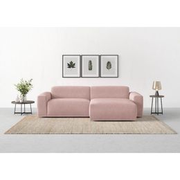 Trendmanufaktur Ecksofa &raquo;Braga, mit hochwertigem Kaltschaum, L-Form, Japandi-Design&laquo; modernes Sofa, Couch mit hohem Sitzkomfort, 255/72/160 cm (B/H/T)