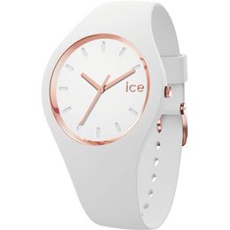 Ice Watch Ice-Watch Damen ice-watch Quarzuhr &raquo;ICE glam - S37 - 3H&laquo; Armbanduhr, Damenuhr, Silikonarmband, analog wei&szlig; Einheitsgr&ouml;&szlig;e