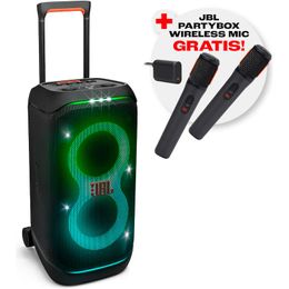JBL Party-Lautsprecher &raquo;JBL Set: PartyBox Stage 320 + Gratis-Mikrofon-Set (UVP 129,99&euro;)&laquo; (Bluetooth Wireless-Audio-Streaming 240 W) schwarz Bis zu 18 