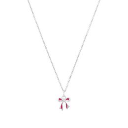 Prinzessin Lillifee Damen Kette mit Anh&auml;nger &raquo;Schleife&laquo; mit Zirkonia (synth.) rot Silber 925 (Sterlingsilber), L: 38 B: 1,2mm