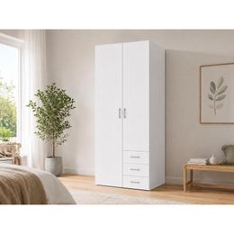 Home Affaire Kleiderschrank &raquo;Space Dreht&uuml;renschrank, Aufbewahrung Kasten Schrank Stauraum&laquo; Breite 78, 115,8 oder 154 cm, mit je 3 Schubk&auml;sten, innen 
