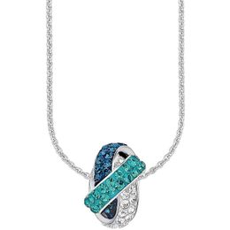 Amor Damen Kette mit Anh&auml;nger &raquo;Knoten, 9194827&laquo; mit Kristallstein blau Silber 925 (Sterlingsilber), L: 45