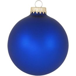 Weihnachtsbaumkugel &raquo;CBK78261, Weihnachtsdeko, Christbaumschmuck, Christbaumkugeln Glas&laquo; blau Glas 8cm