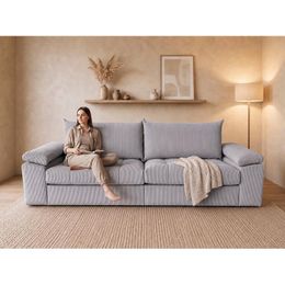 OTTO home Big-Sofa &raquo;Soft&Cosy Pik XXL, B: 303 cm, Mega Sofa in Cord&laquo; Lounge-Komfort mit edler Sitzsteppung, Federkern wei&szlig; 100% Polyester B/H/T: 303cm