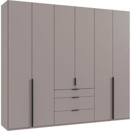 wimex Dreht&uuml;renschrank &raquo;Mugano&laquo; mit langen oder kurzen Griffen aus Metall, in vielen Breiten, 208 oder 236 cm hoch, Made in Germany Holzwerkstoff Saharagrau