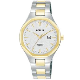 Lorus Damen Lorus Quarzuhr &raquo;Classic Quarz&laquo; Armbanduhr, Damenuhr, Edelstahlarmband, analog, Tag gold Einheitsgr&ouml;&szlig;e