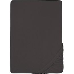 Biberna Spannbettlaken &raquo;Pepe&laquo; weicher Frottee-Stretch grau Frottee, Obermaterial: 80% Baumwolle, 20% Polyester B/L: 200cm, 1 Stk., Frottee, 180-200x200 22cm