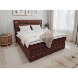 OTTO home Boxbett &raquo;PHILIPPA, Polsterbett mit Bettkasten, mit Taschenfederkernmatratze H3&laquo; mit Kaltschaum-Topper, Microfaser-Bezug, wahlweise mit LED-