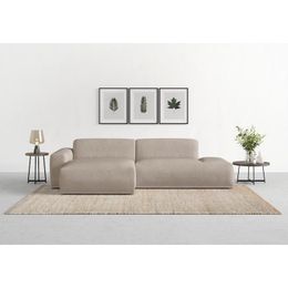 Trendmanufaktur Ecksofa &raquo;Braga, mit hochwertigem Kaltschaum, L-Form, Japandi-Design&laquo; modernes Sofa, Couch mit hohem Sitzkomfort, 275/72/160 cm (B/H/T)