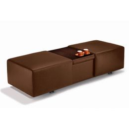 W.Schillig Hocker &raquo;taboo&laquo; ausziehbar, inklusive Zwischenablage braun Flachgewebe S22 (100% Polyester);Stoff S37 (100% Polyester): Luxus-Microfaser in 