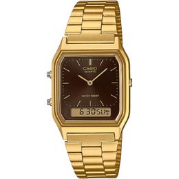 CASIO VINTAGE Damen CASIO VINTAGE Chronograph Quarzuhr, Armbanduhr, Damenuhr, Herrenuhr, Edelstahlband,Digitaluhr gold Einheitsgr&ouml;&szlig;e