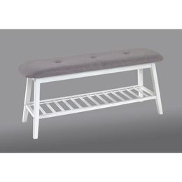 HAKU Schuhbank &raquo;Flurbank, Garderobenbank, Sitzbank&laquo; rechteckig - aus Textil Grau - B/T/H 100/30/44 cm grau Bezug 100% Polyester B/H/T: 100cm x 44cm x 