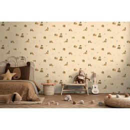 Livingwalls living walls Vliestapete &raquo;Kids Studio Waldtiere &ndash; Vliestapete f&uuml;r Kinder&laquo; Wald grafisch naturalistisch glatt Fuchs, Reh und Eichh&ouml;rnchen im modernen 