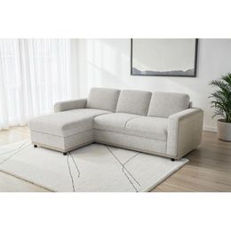 Sit & More sit&more Ecksofa &raquo;Cordoba&laquo; wahlweise mit Schlaffunktion und Bettkasten oder Stauraum 100% Polyester B/H/T: 236cm x 85cm x 161cm, Chenille, Recamiere 
